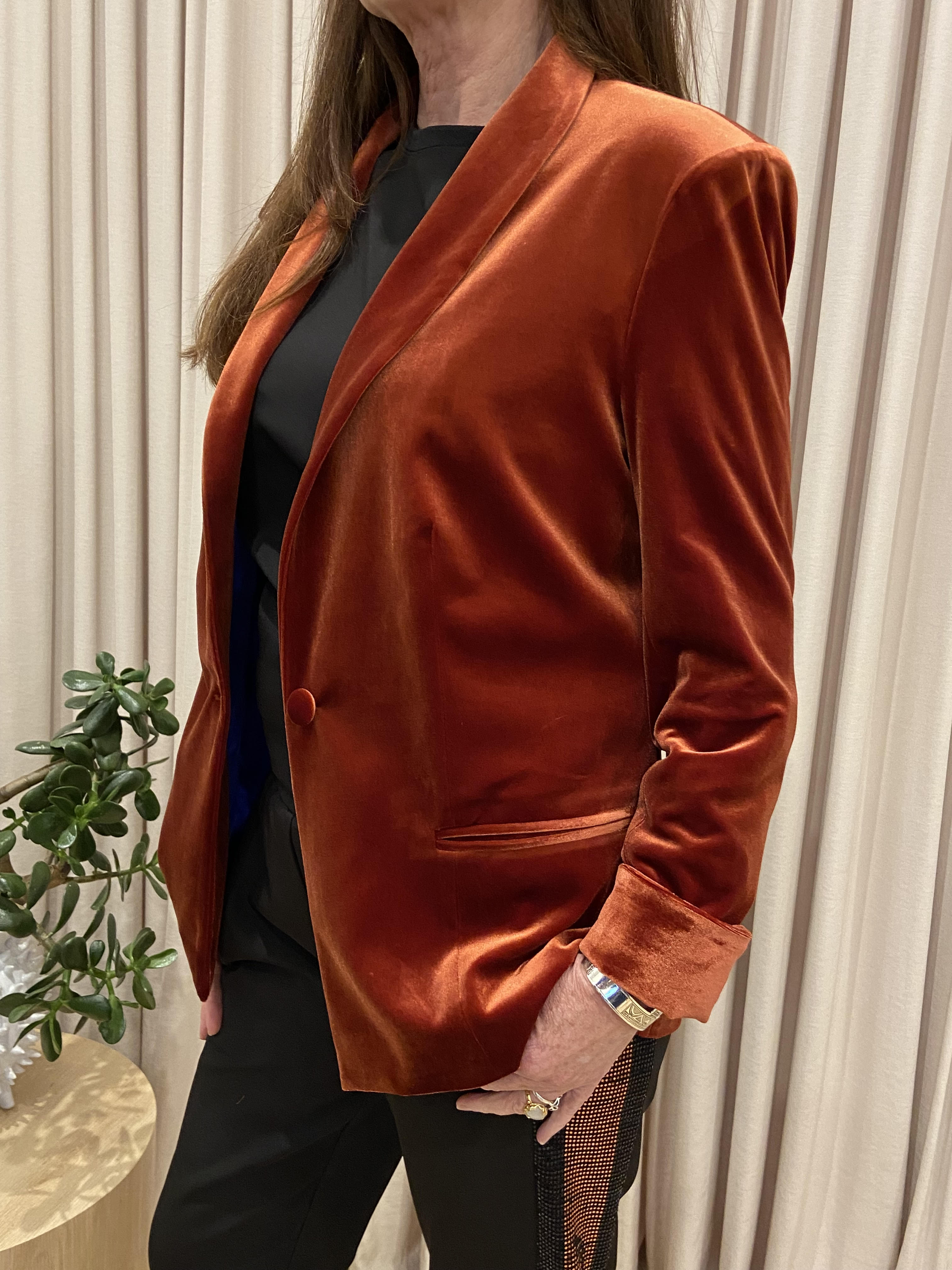 Rust Velvet Jacket and Blazer - Shop Our Velvet Collection Online – Baz Inc